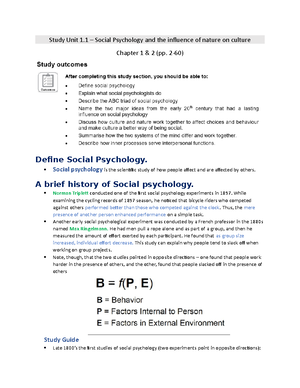 [Solved] In one of the first social psychological experiments ever ...