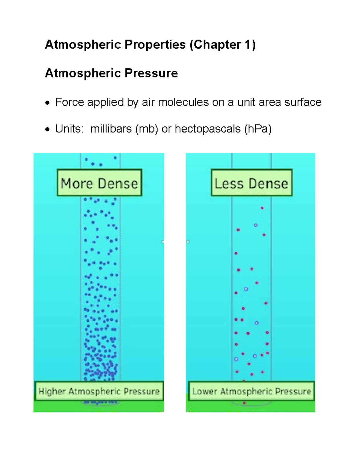 Atmospheric Properties and Moisture Parameters (Chapter 1) - Studocu