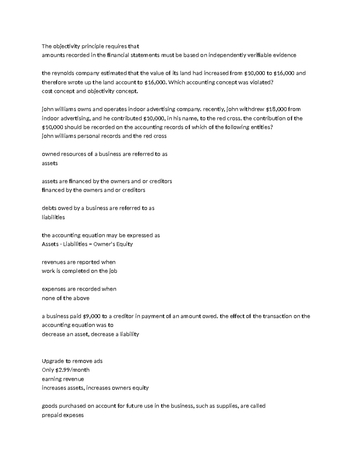 FAR Mindterm EXAM with Answers - The objectivity principle requires ...