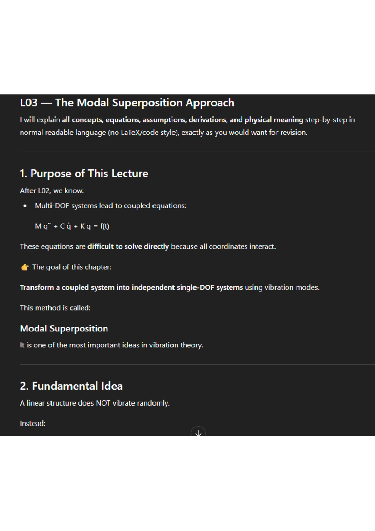 L03 Modal Superposition Approach: Concepts and Equations Explained ...