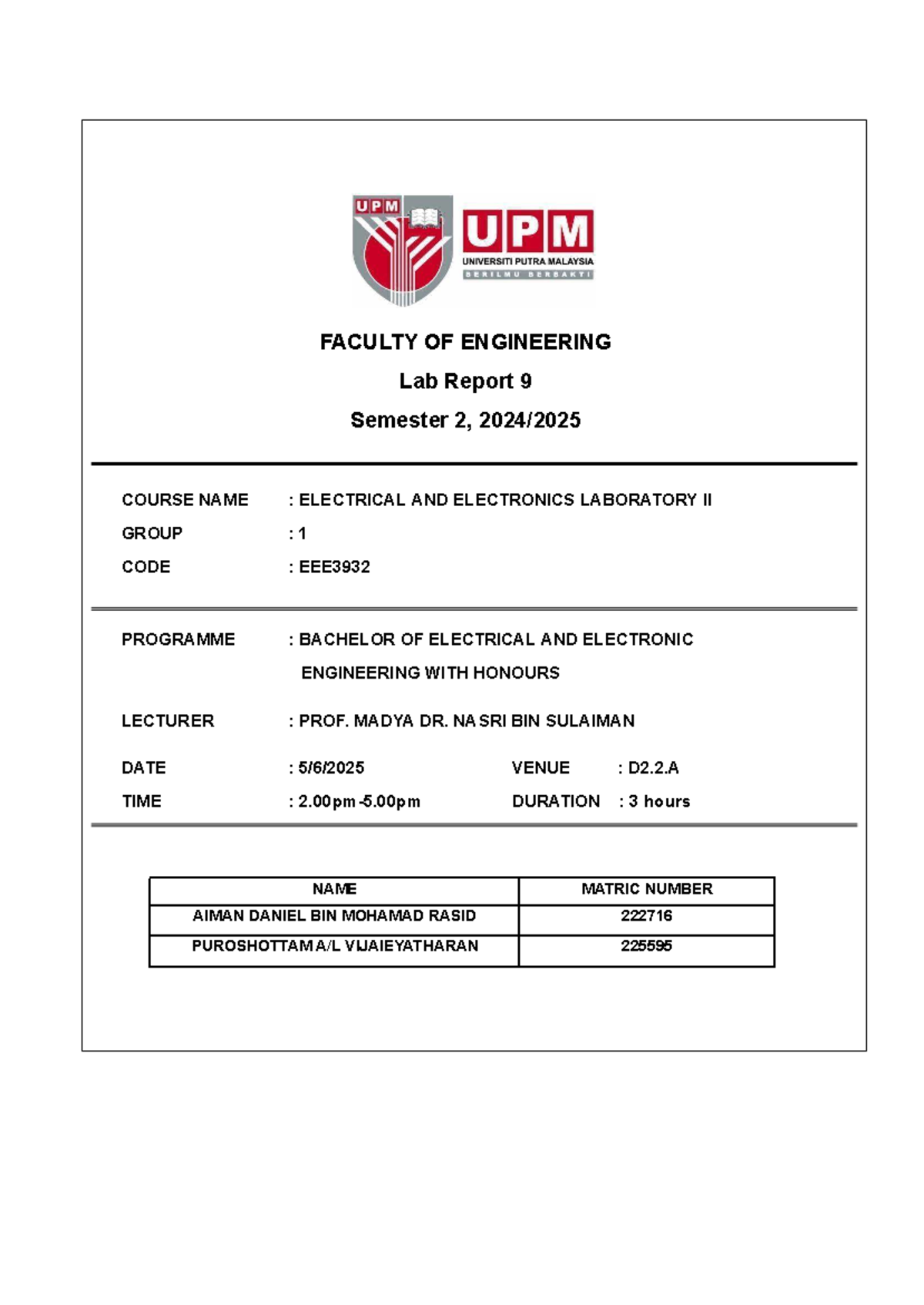 LAB Report 9: BJT Amplifier Analysis - EEE3932 - Studocu
