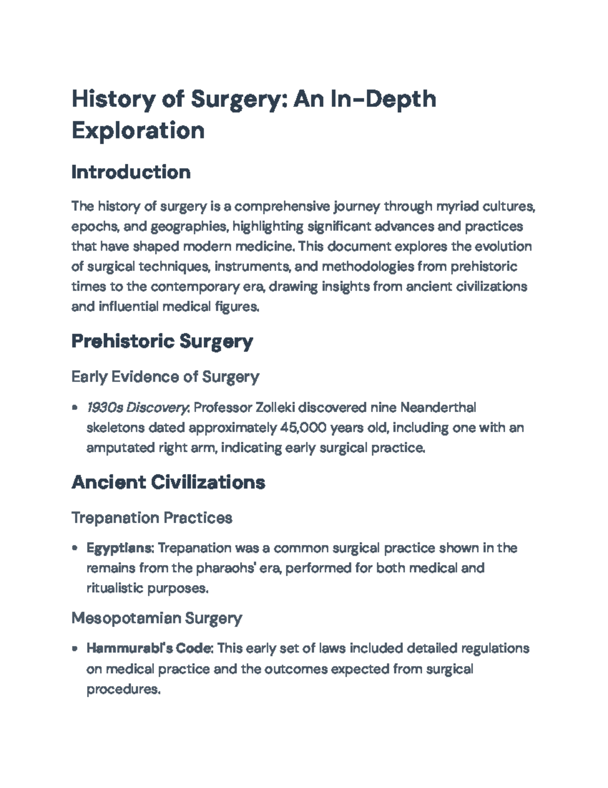 History of Surgery: A Comprehensive Overview of Surgical Evolution ...