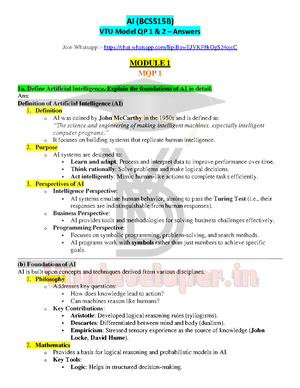 BCS501 model question paper Solutions - Model Question Paper- 1 with effect from 2022 (CBCS ...