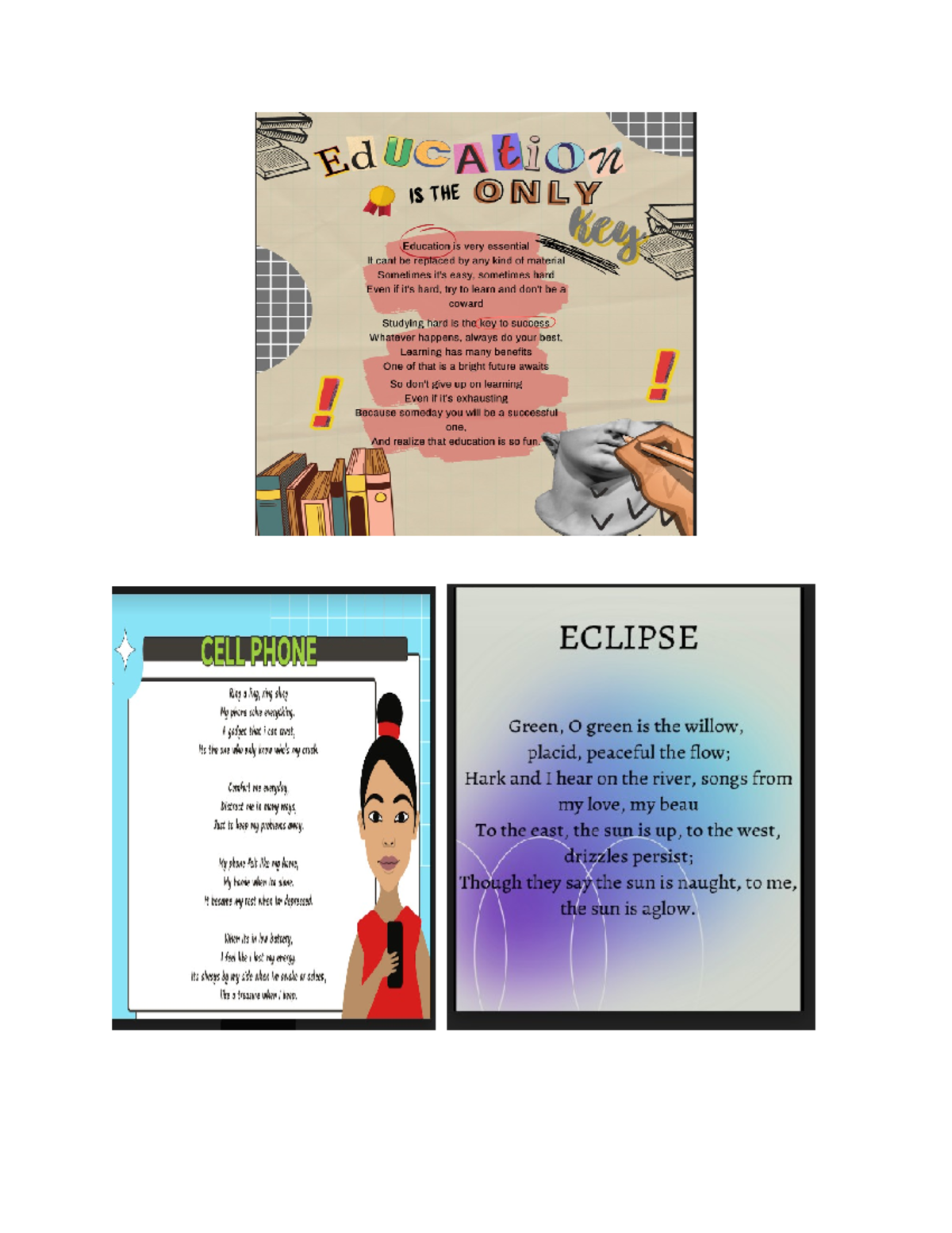 Digital Poem Samples: A Reflection on Education and Connection - Studocu