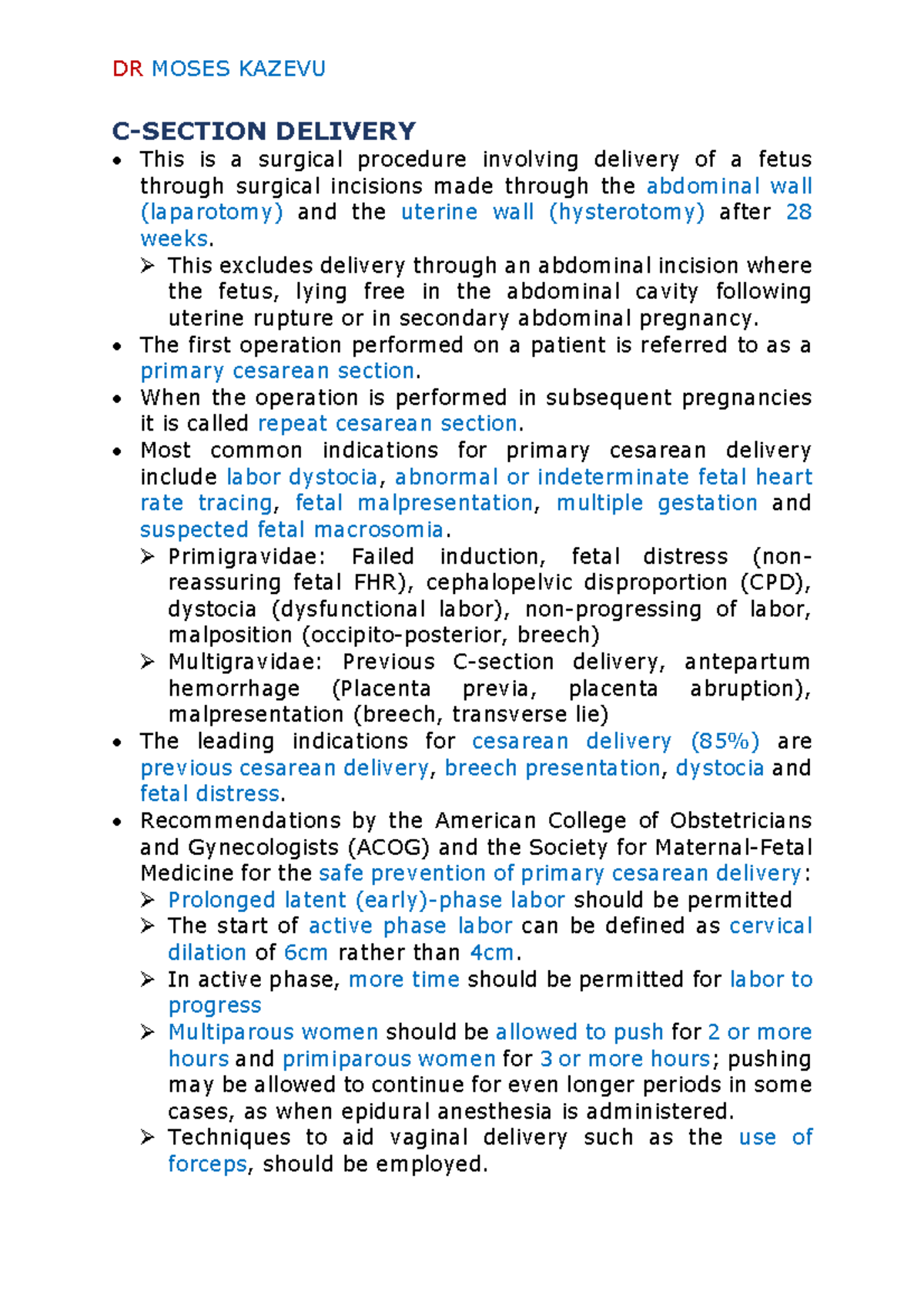 C-Section Delivery Notes: Surgical Procedure Insights and ...