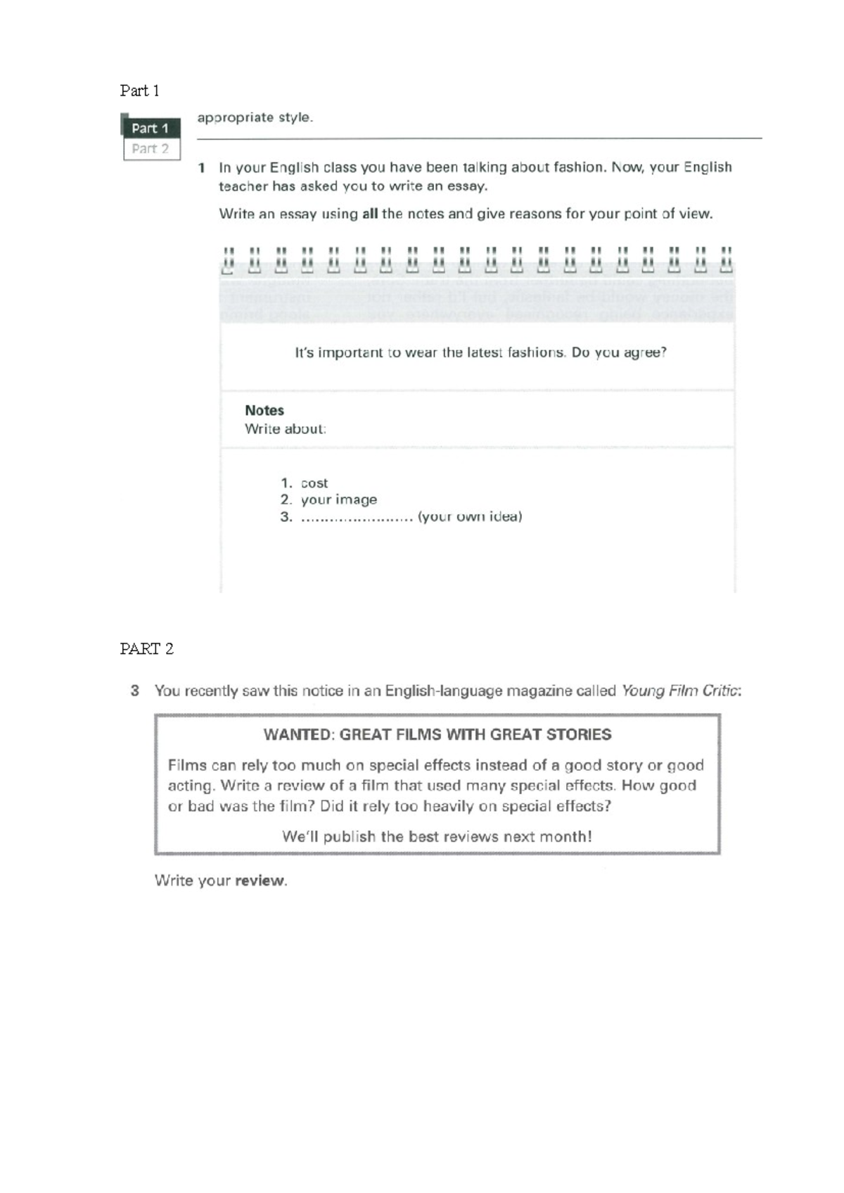 ESS 1 TES 7 - Fashion & Film Review Essay Notes - Studocu