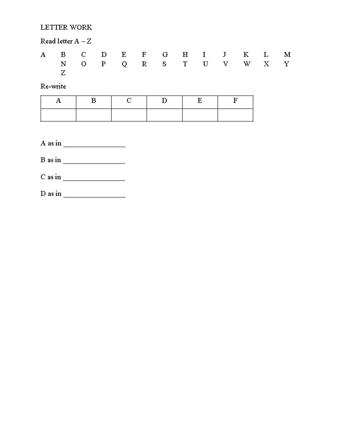 KG Number Work & Letter Recognition Activities - Studocu