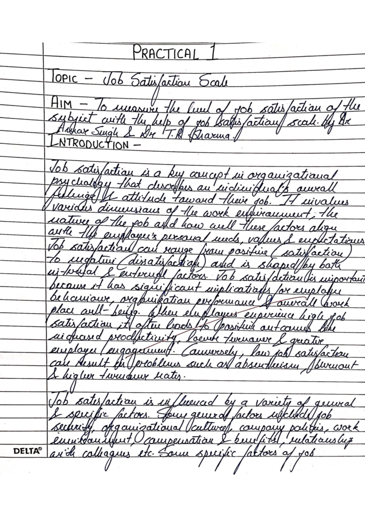 Job Satisfaction Scale: Practical Insights and Findings Analysis - Studocu