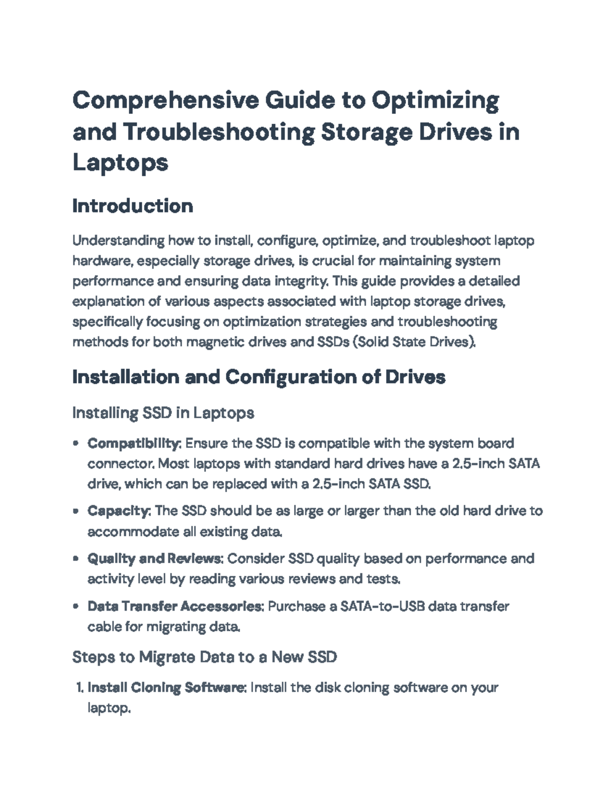 Comprehensive Guide to Optimizing & Troubleshooting Laptop Storage ...