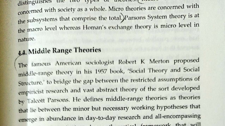 Middle Range Theory - Notes on Sociological Concepts - Studocu