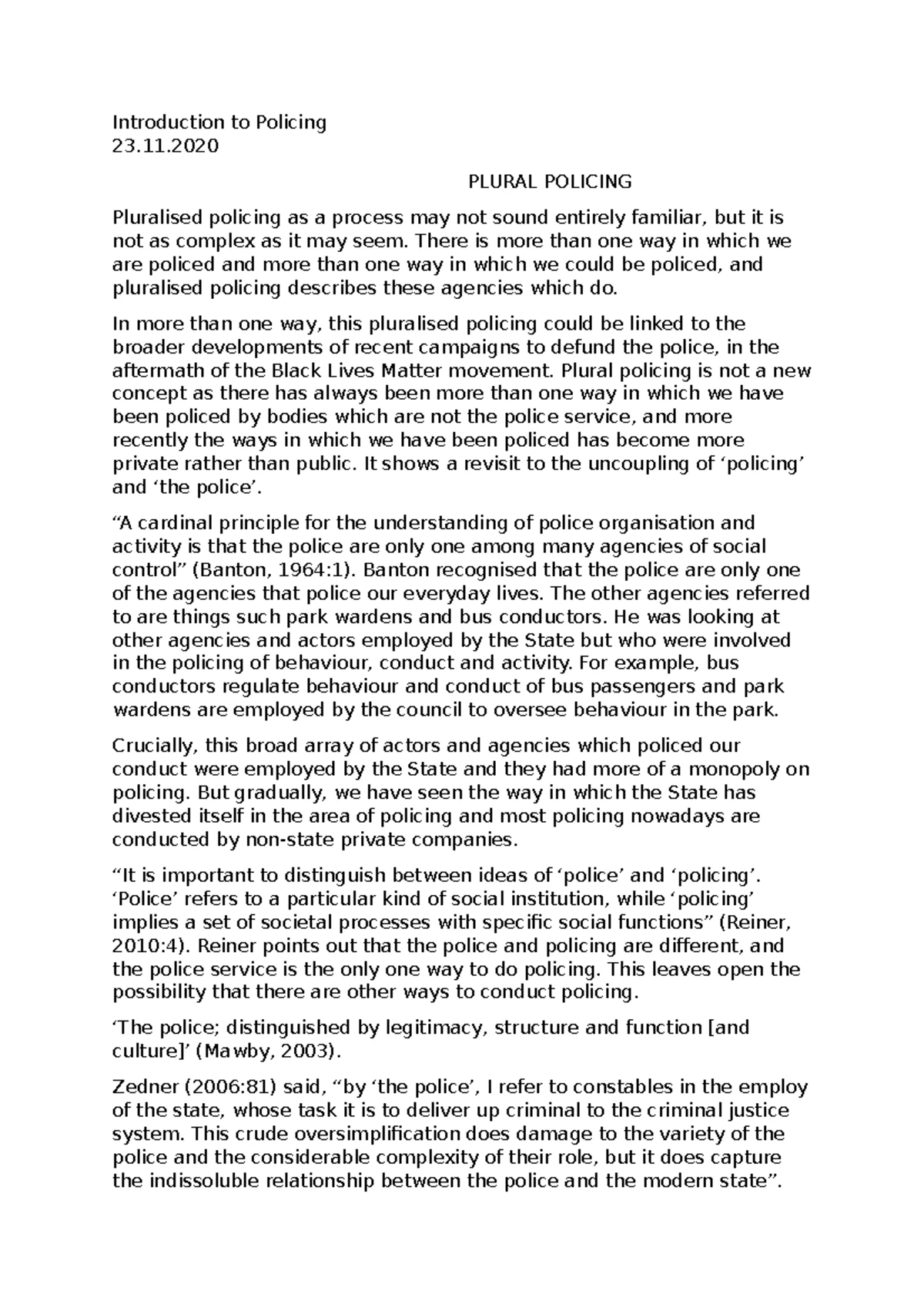 The Structure, Roles, and Functions of the UK Police - Introduction to ...