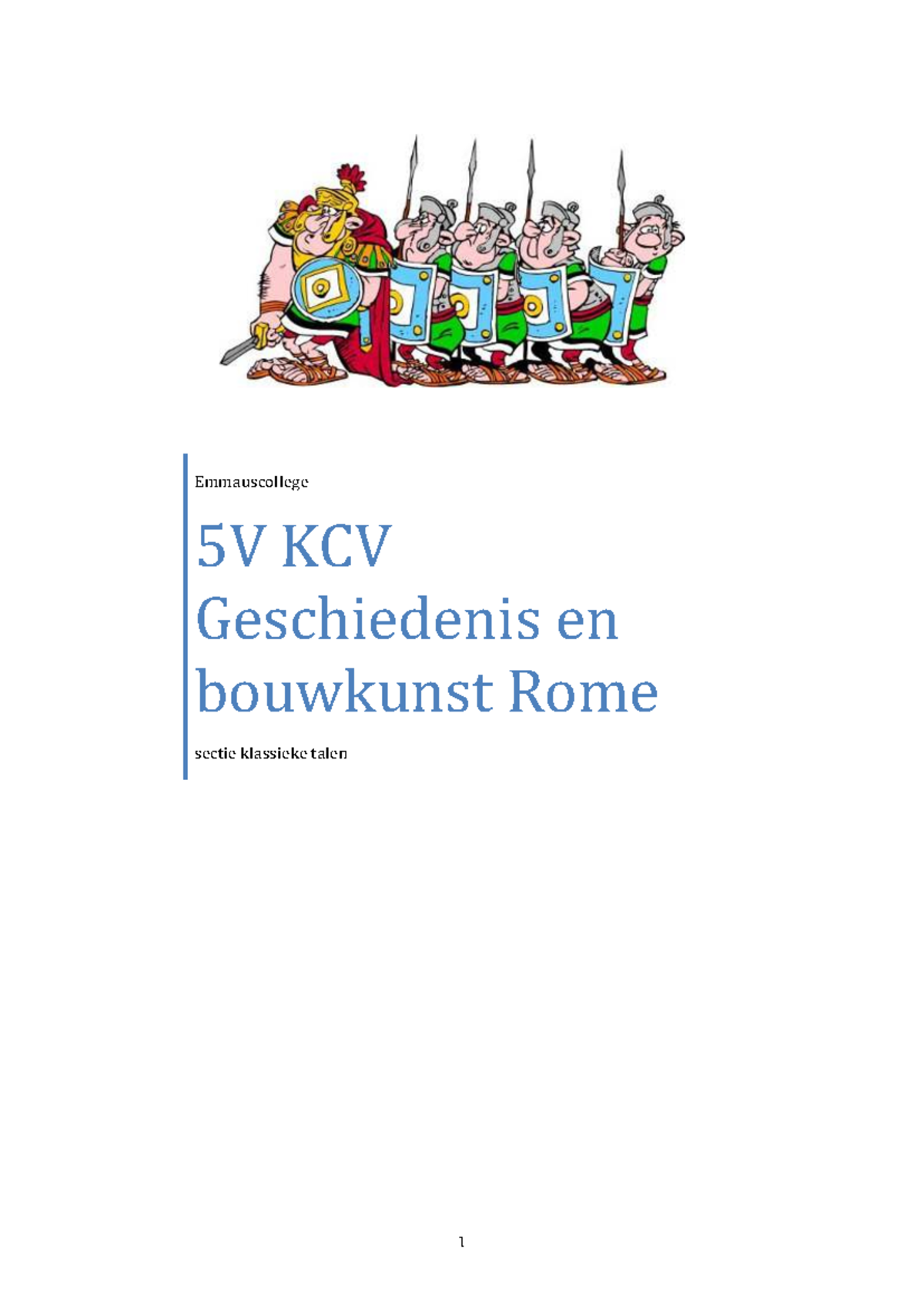 5V KCV Geschiedenis en Bouwkunst van Rome: Een Overzicht van de ...