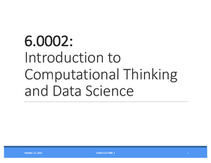 Chapter 1-2 - 6.100A Lecture Notes 1-2 - Chapter 1: Computational ...