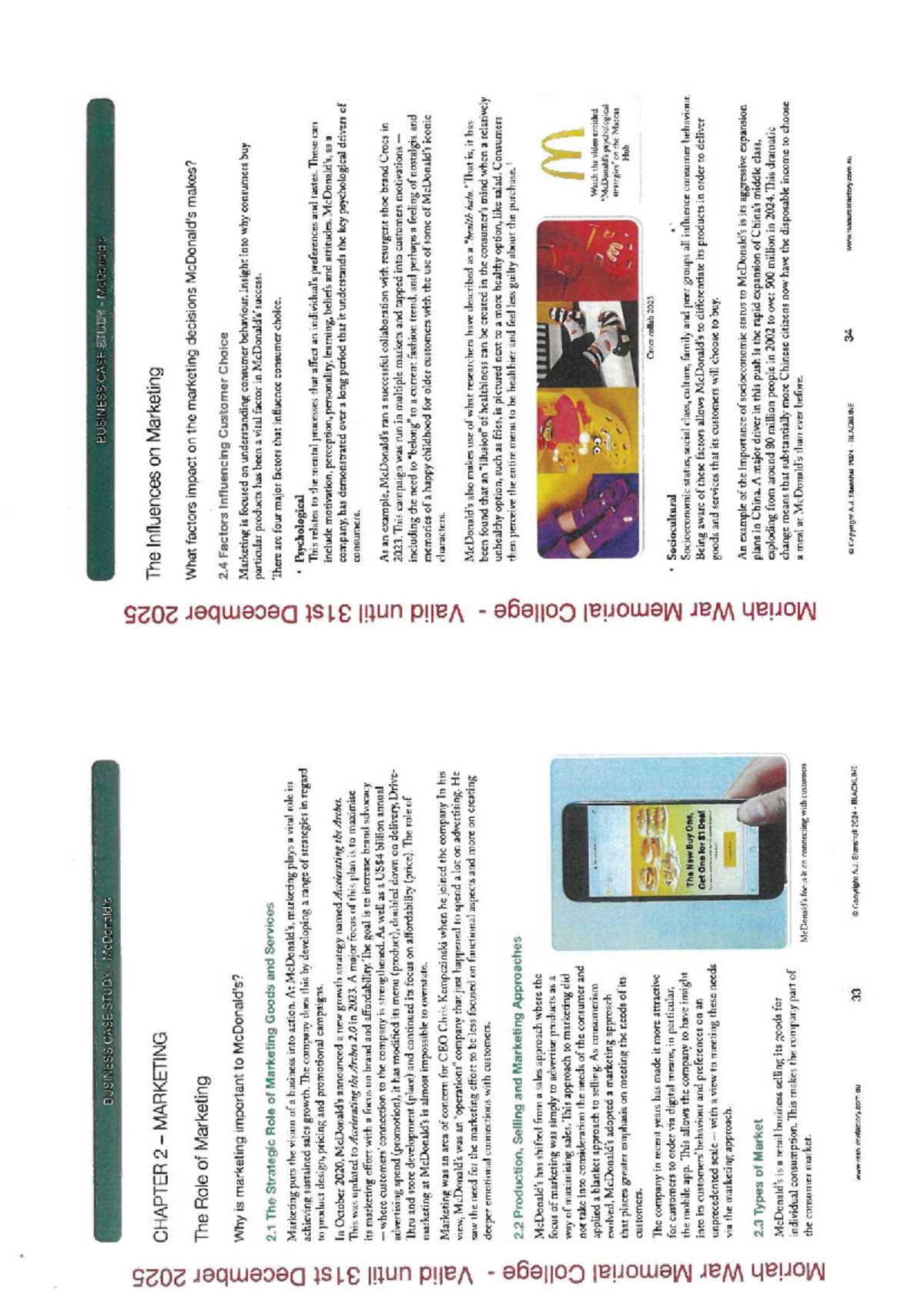 BUSINESS CASE STUDY CHAPTER 2: MARKETING INFLUENCES AND STRATEGIES ...