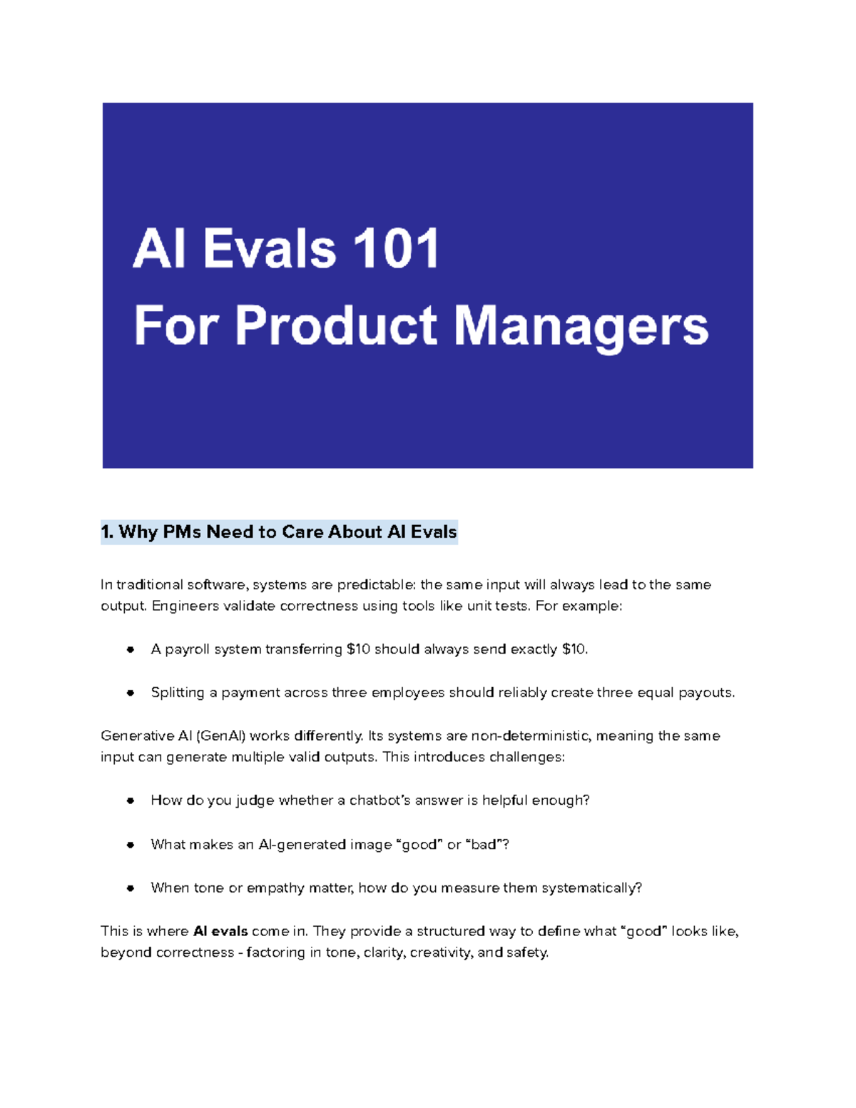 AI Evals: Essential Insights for PMs on GenAI Performance - Studocu