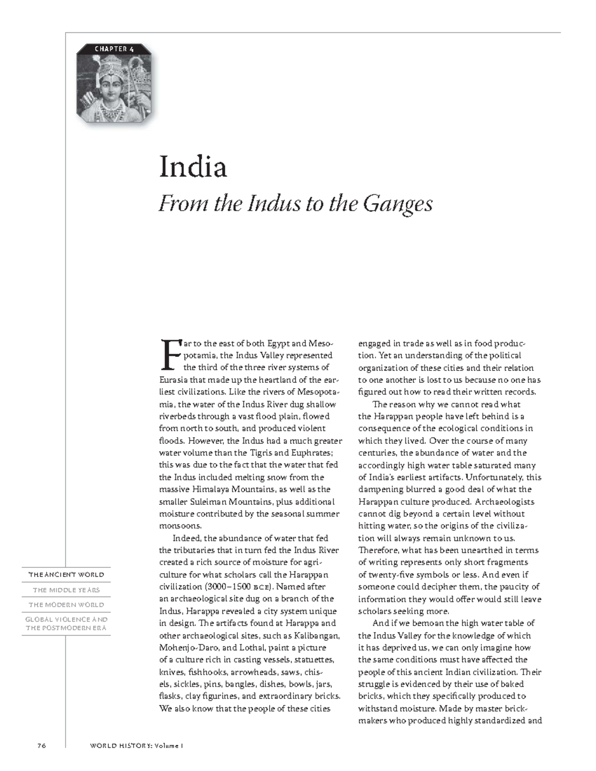 Chapter 4: India from the Indus to the Ganges - Ancient Civilizations ...