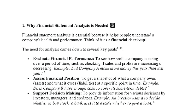 Ch 1: Importance of Financial Statement Analysis and Reporting - Studocu