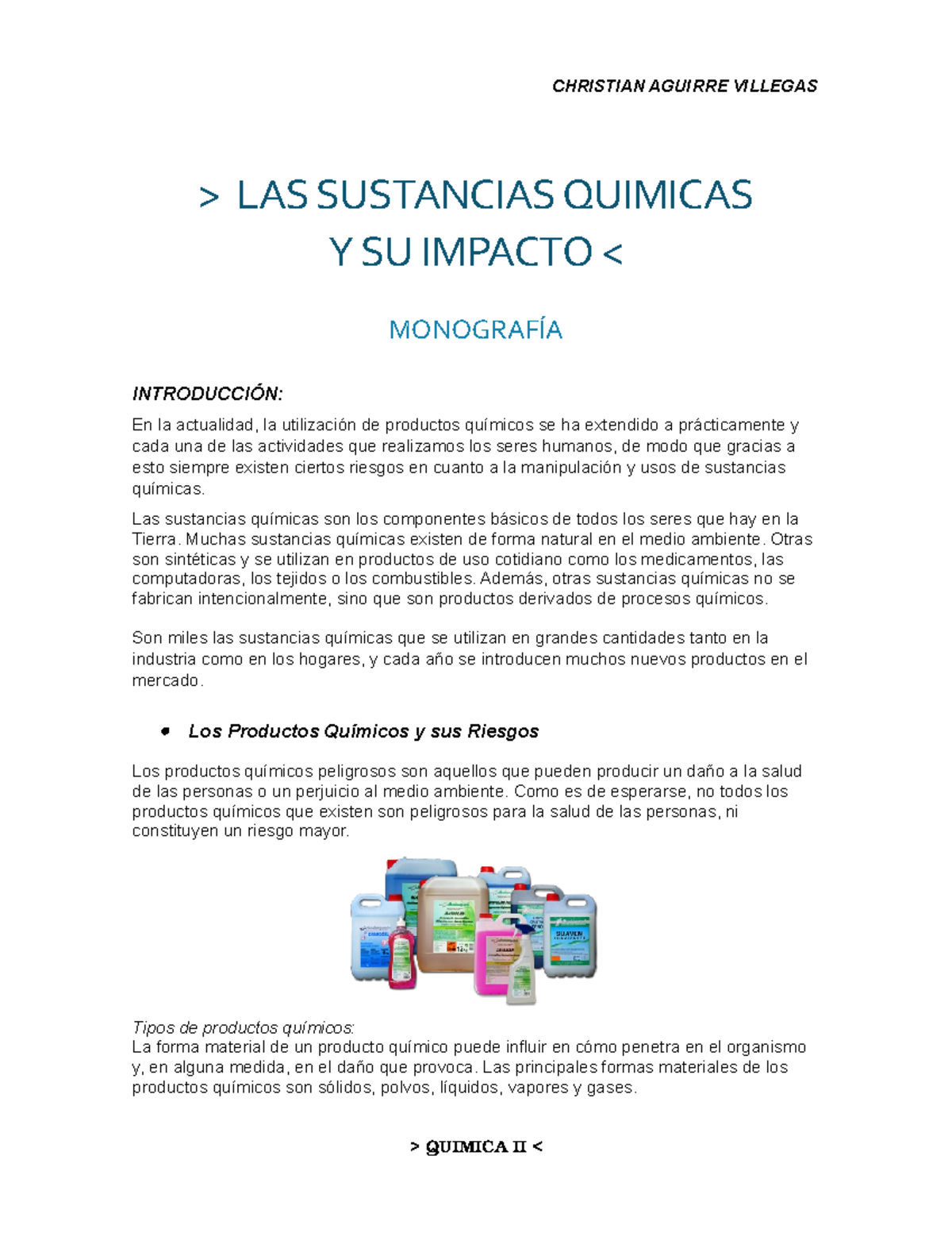 Introduccin De Manejo De Sustancias Quimicas Vista De Guía Para La