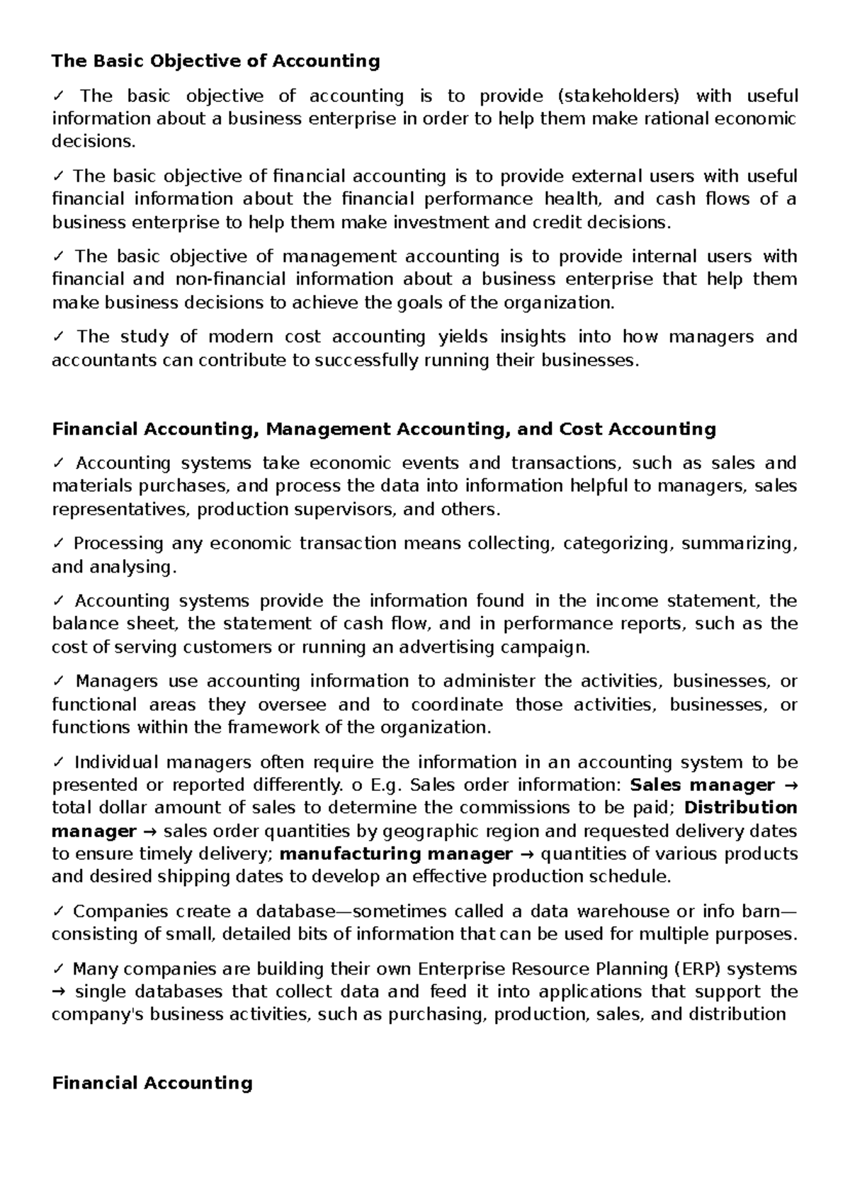 Objectives of MA: Understanding Financial and Managerial Accounting ...