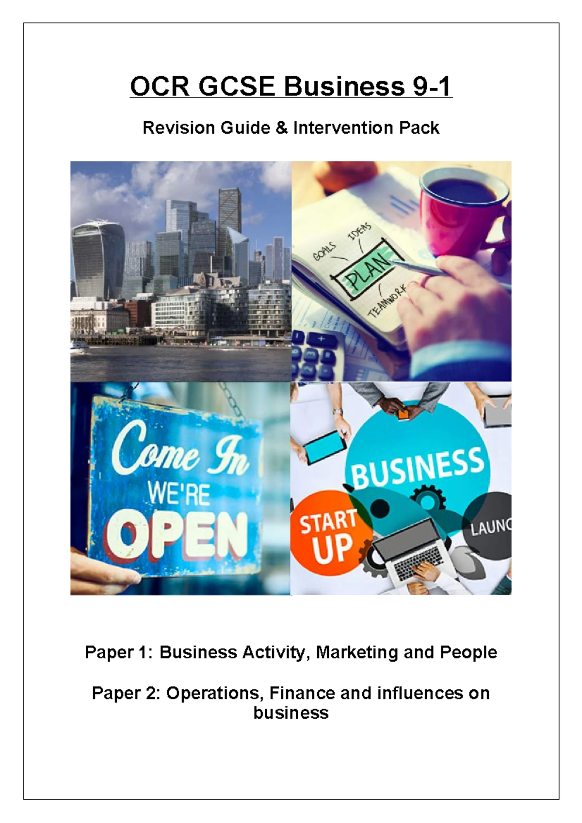 Edexcel GCSE 9-1 Business Key Term Glossary for Exam Preparation - Studocu