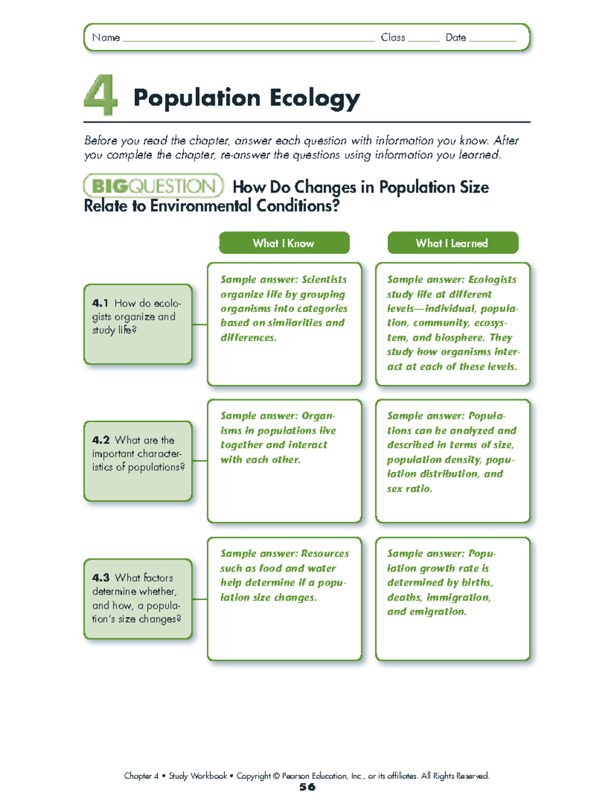 Envsci 11 C04 WS 08 - Population Ecology Study Workbook - Studocu