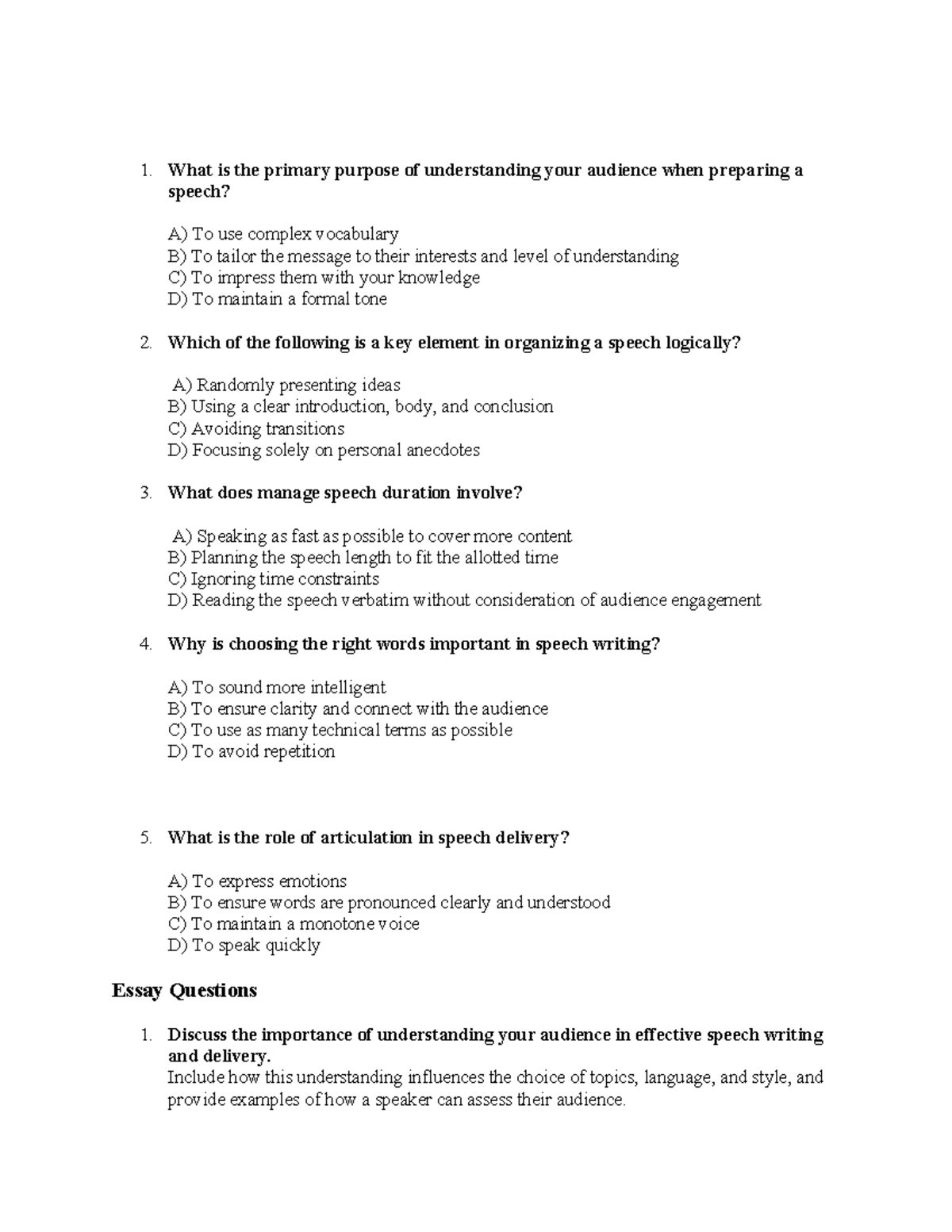 Activity on Monday - Worksheet for Speech Communication - Studocu
