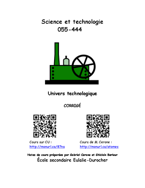 Corrigé des pratiques de science sec 4 - CORRIGÉ DU CAHIER DE RÉVISION ...