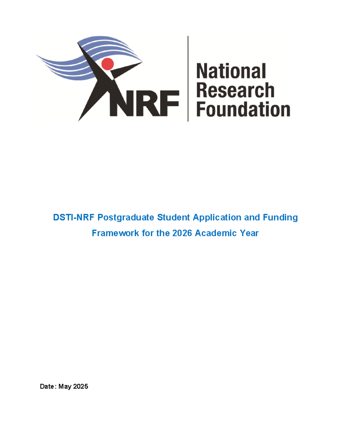 DSTI-NRF Postgraduate Funding Framework for 2026 Academic Year - Studocu