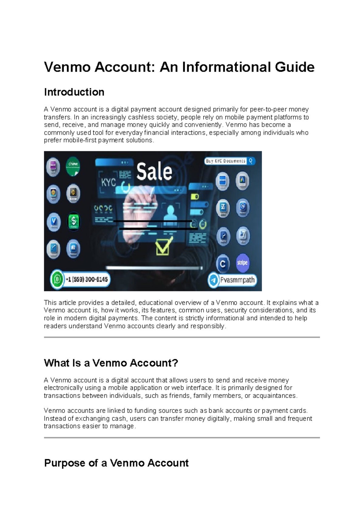 Venmo Account Overview: A Comprehensive Informational Guide - Studocu