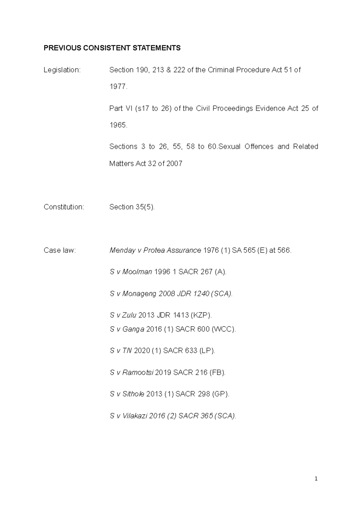 Previous Consistent Statements in Law: CPC & Evidence Acts Explained ...