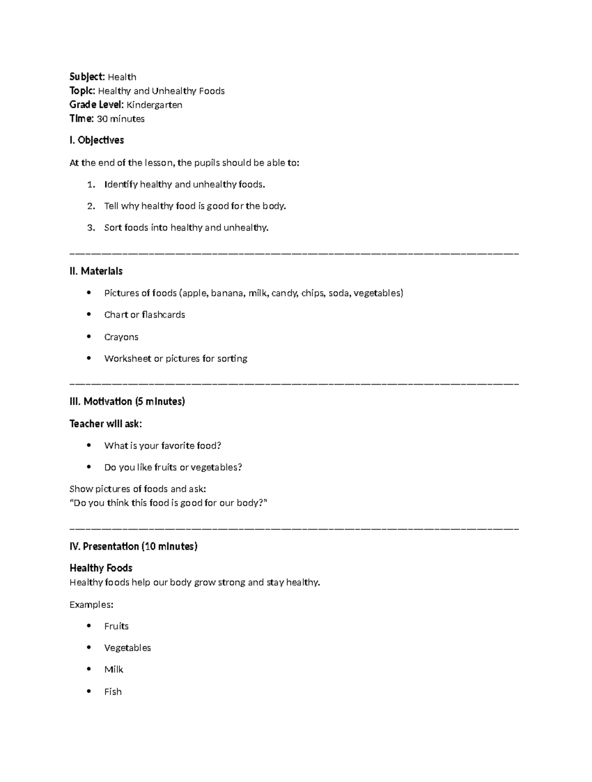 Pioquinto Beced 2A - Midterm: Healthy vs Unhealthy Foods - Studocu
