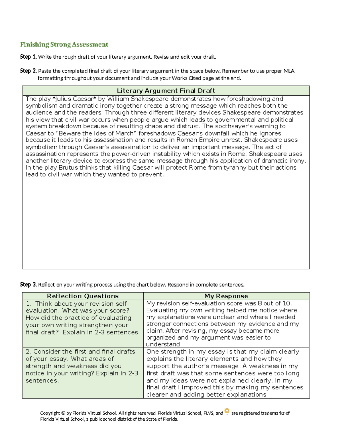 Literary Argument Final Draft: Analyzing Shakespeare's Techniques - Studocu