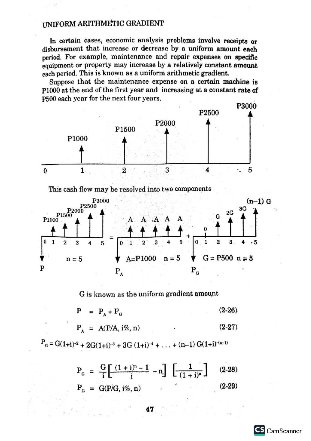 Uniform Arithmetic Gradient Analysis for Economic Problems - Studocu