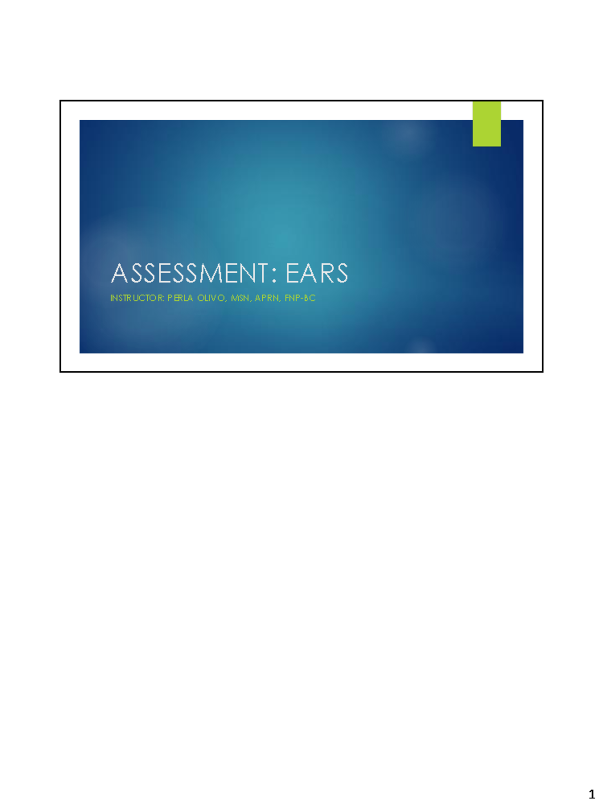 Assessment of Ears: Anatomy, Physiology & Hearing Tests (NURS 101 ...
