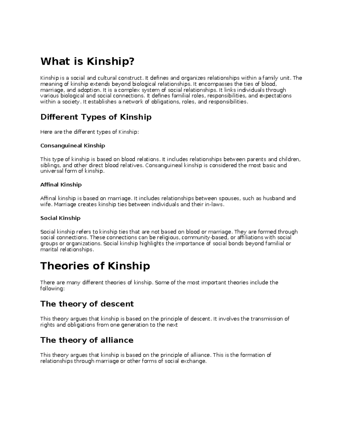Kinship - Simple - What is Kinship? Kinship is a social and cultural ...