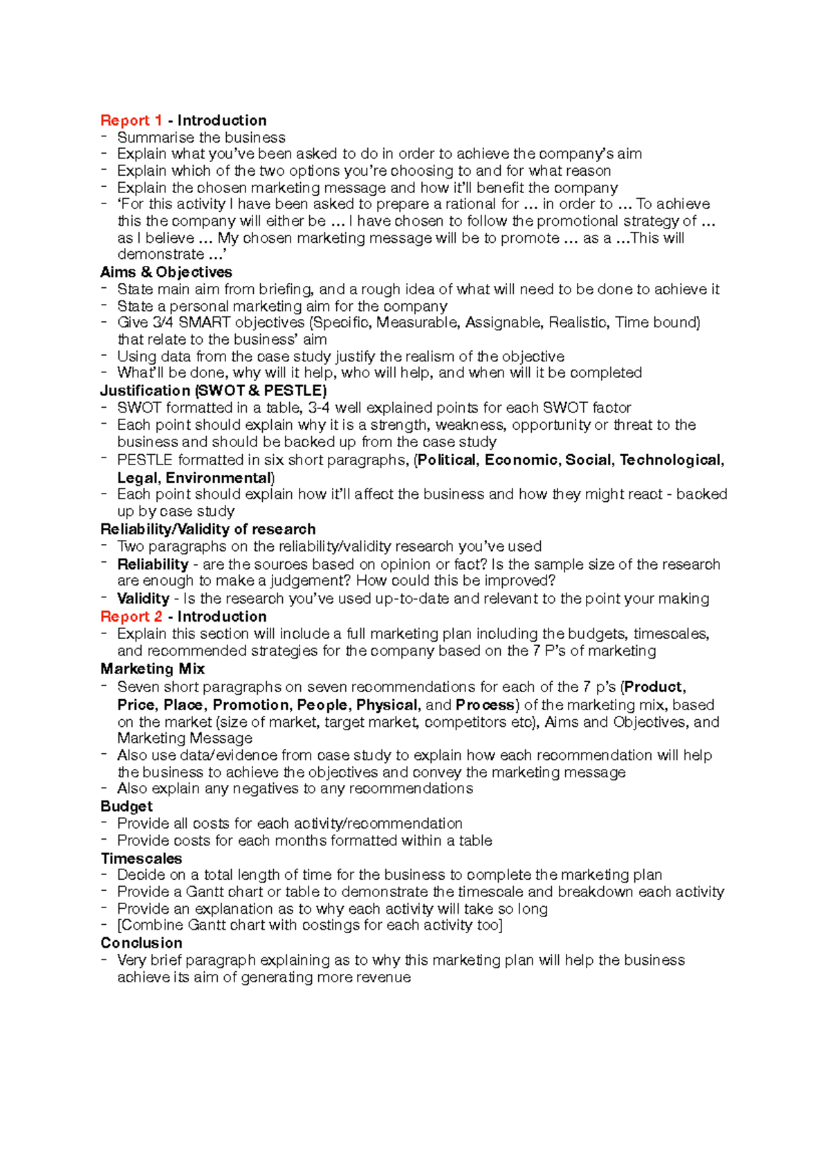 BTEC Business Level 3 - Unit 2 - Developing a Marketing Campaign Study ...