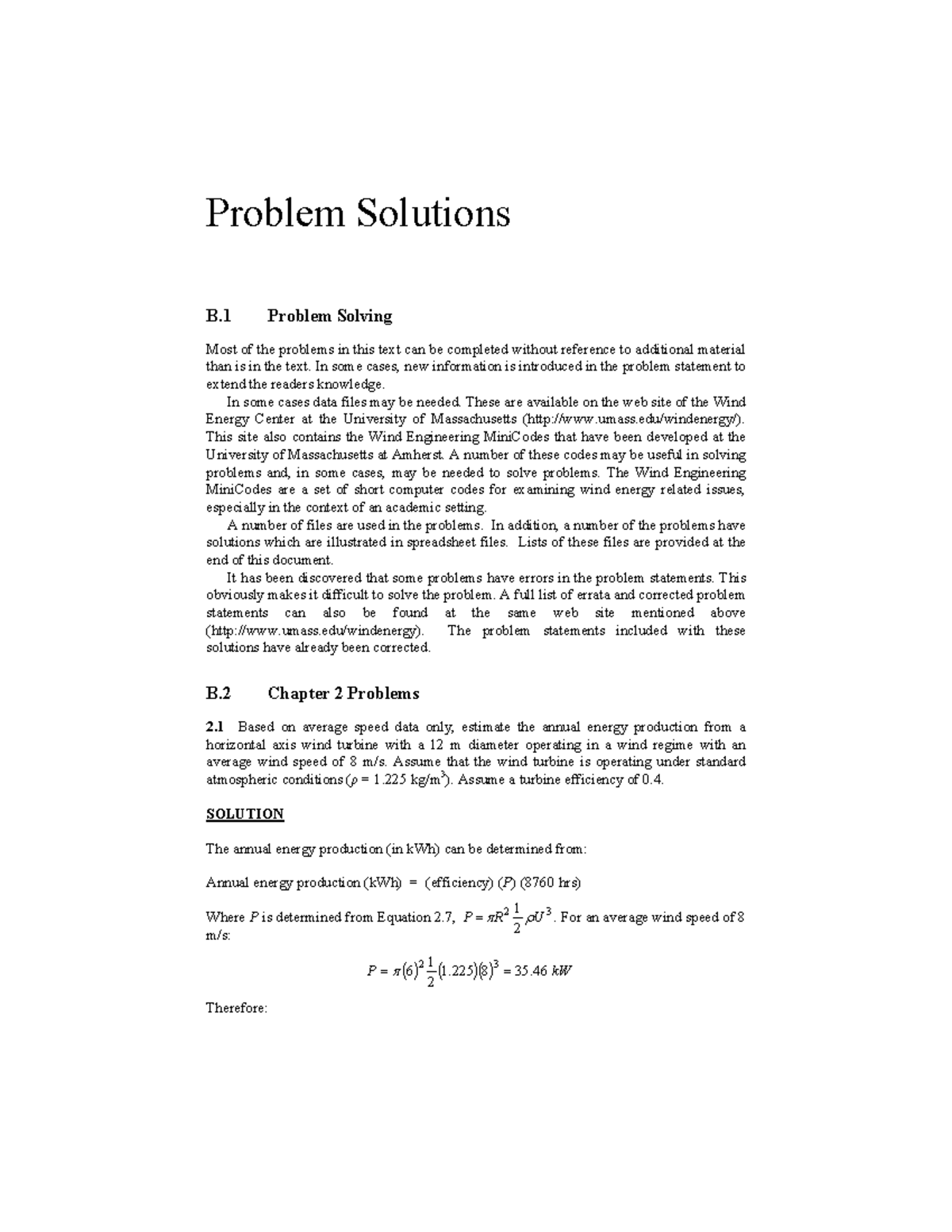 Problem Solutions B 1 Problem Solving - Problem Solutions B Problem Solving Most of the problems ...