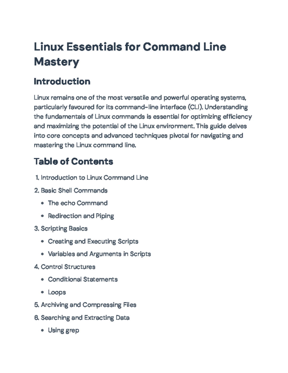Linux Essentials for Command Line Mastery: Key Concepts & Techniques - Linux Essentials for ...