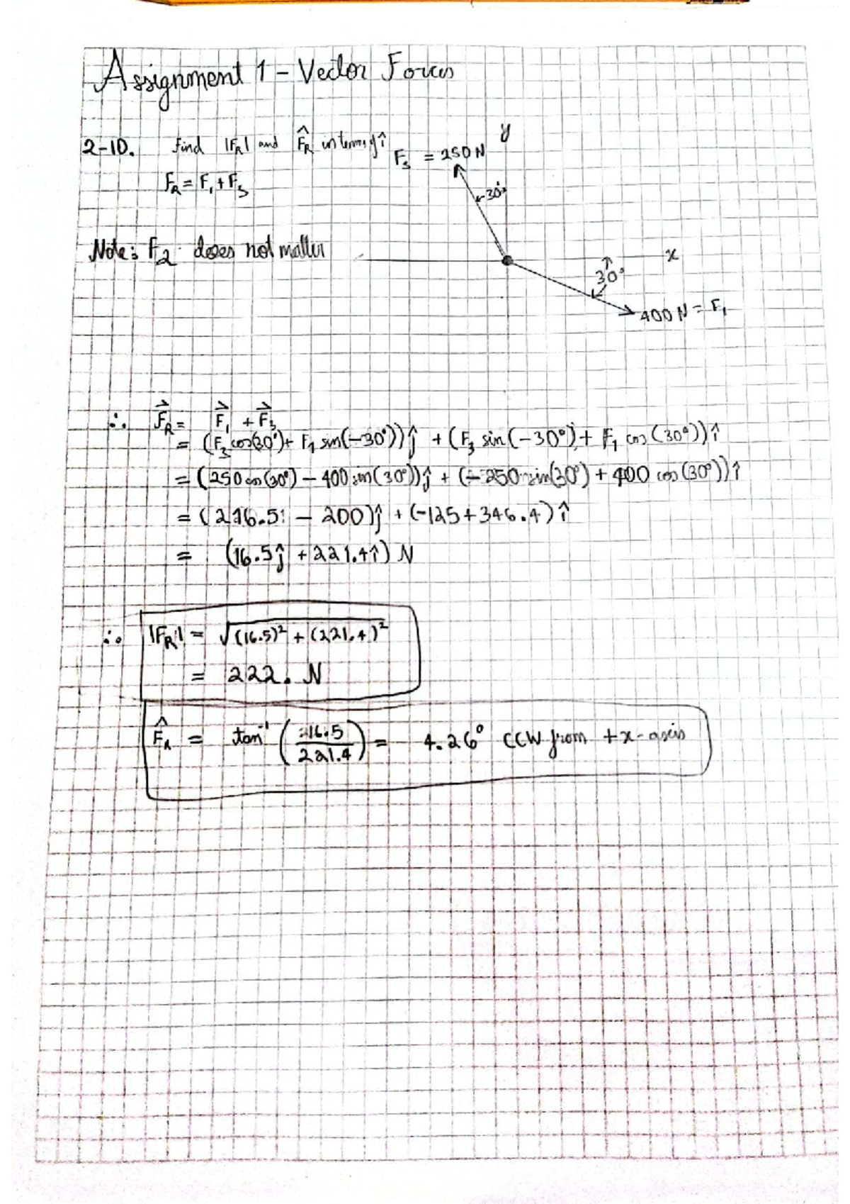B00954630 A1 - Statics Assignment on Vector Forces Analysis - Studocu