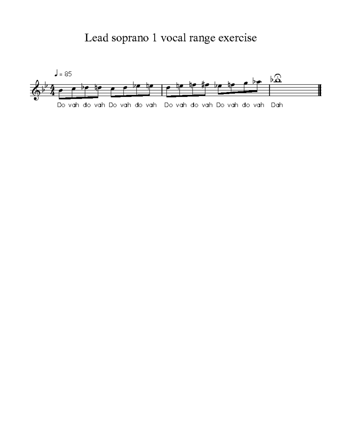 Soprano 1 vocal range exercise - Bachelor of Physical Education - D o ...