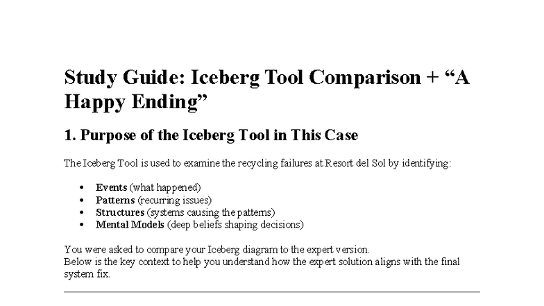 Study Guide D459: Iceberg Tool Comparison and Insights - Studocu