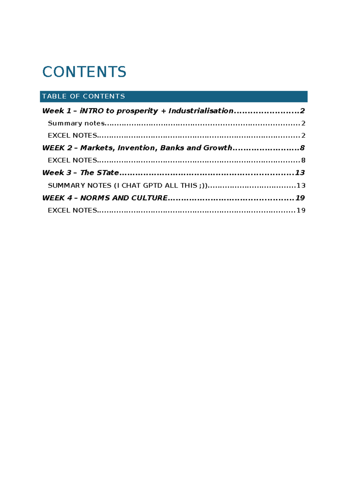 ECON 1404 Test Revision: Key Concepts in Economic Growth and Innovation ...