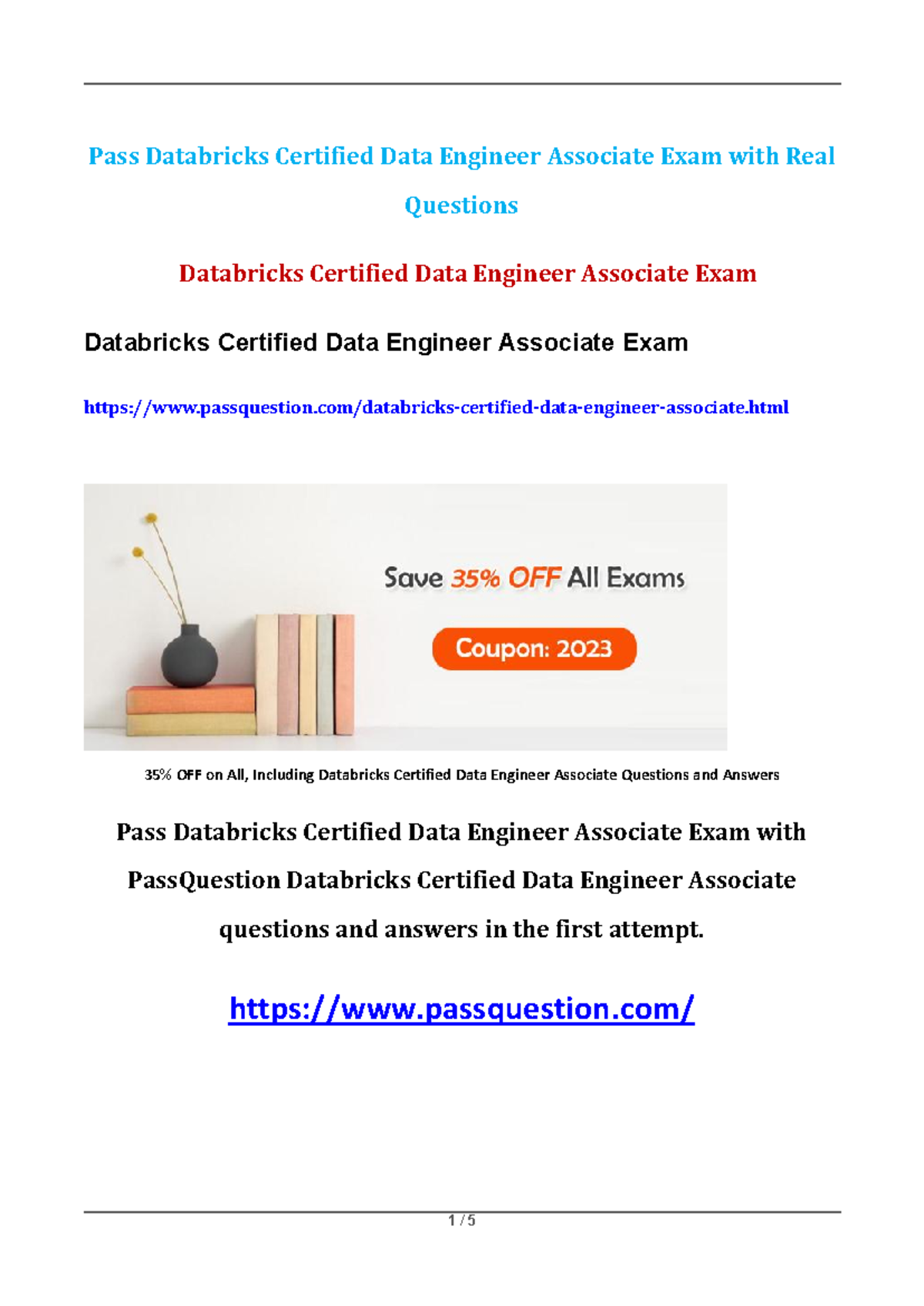 Databricks Certified Data Engineer Associate Exam Q&A Study Guide - Studocu