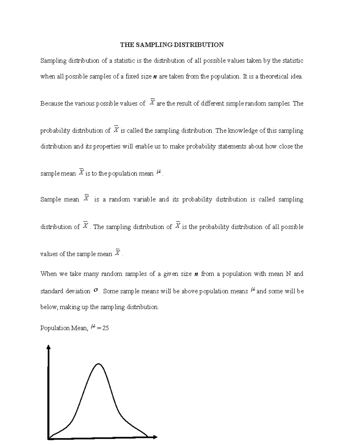 Sampling Distribution Overview and Properties Explained - Studocu