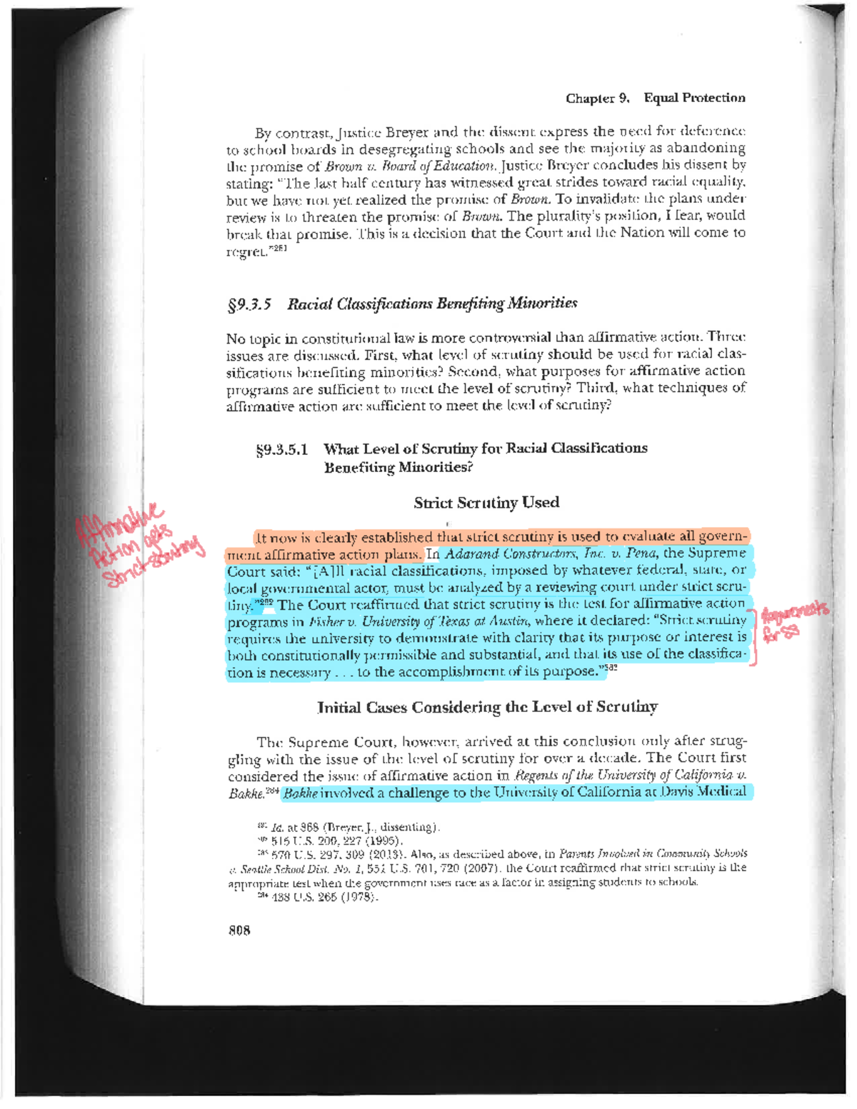 Chapter 9: Equal Protection and Affirmative Action Analysis (LAW 101 ...