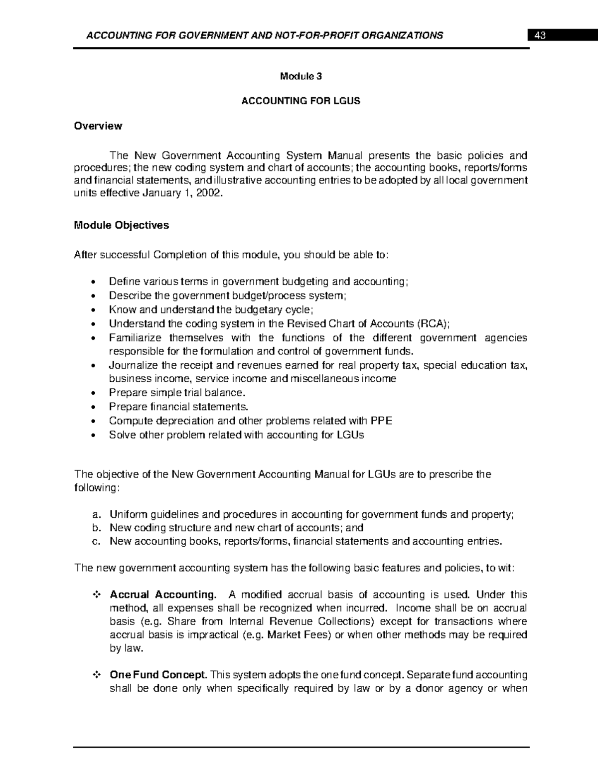 IM-ACCO-30033-Accounting for Government and NPO: Module 3 Overview and ...