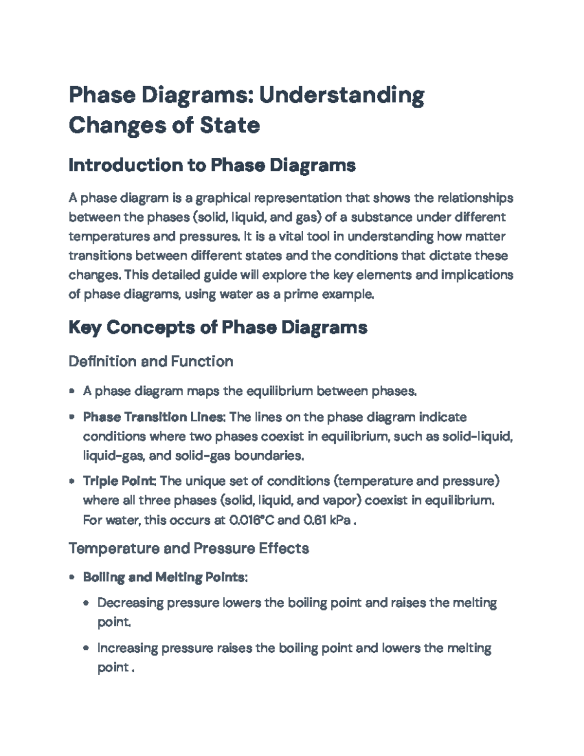 Understanding Phase Diagrams: Key Concepts and Practical Applications - Phase Diagrams: - Studocu