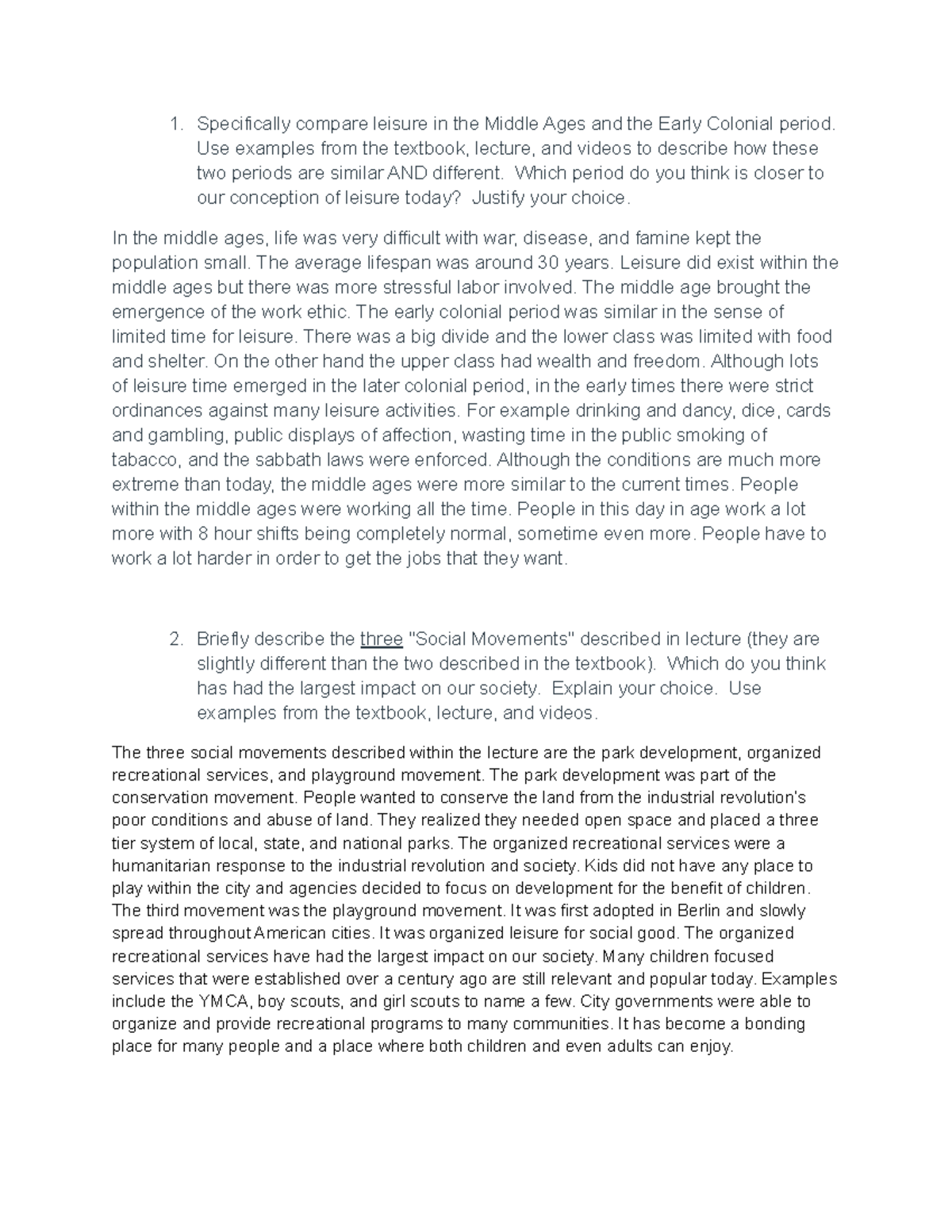 3.3 Deep dive assignment - Specifically compare leisure in the Middle ...