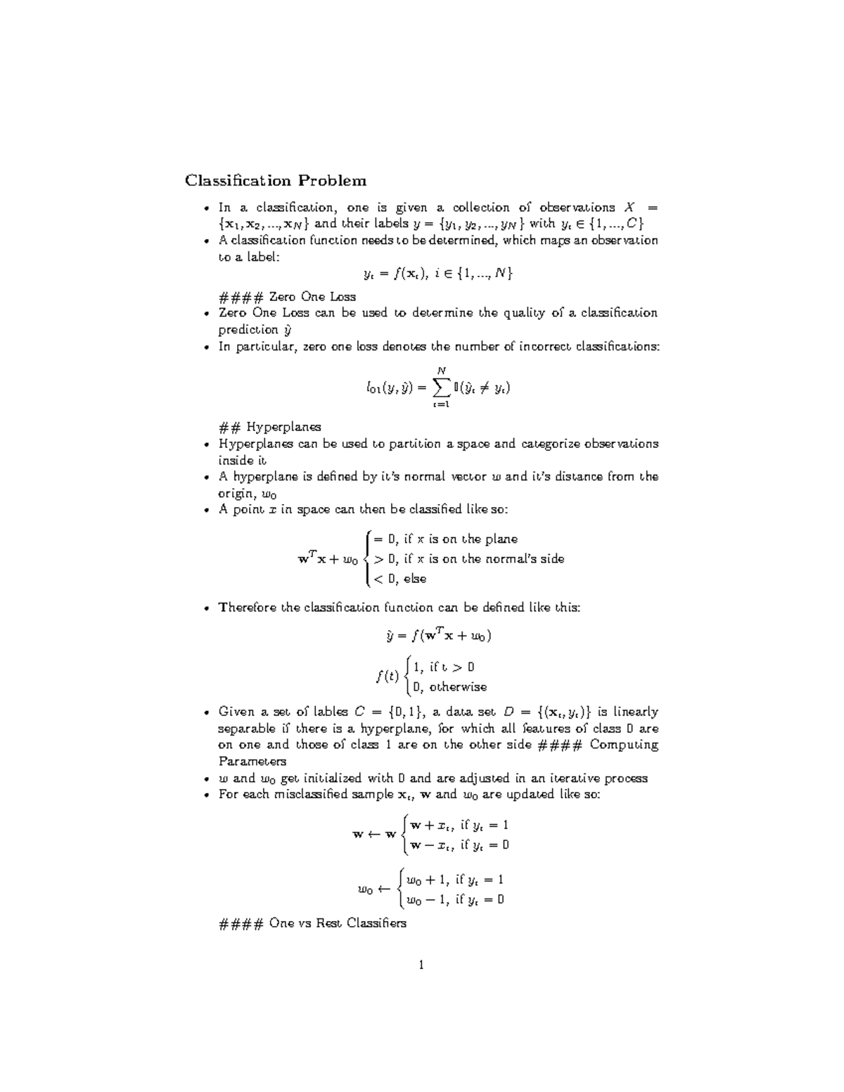 Classification Problem: Linear Classification Techniques and Models ...