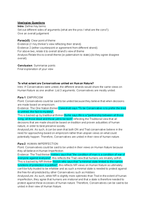 [Solved] explain and analyse three ways conservative thinkers view ...